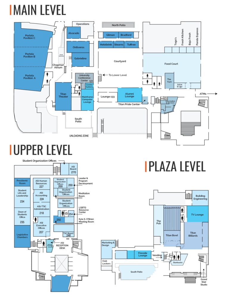 Associated Students, CSUF | Titan Student Union Map